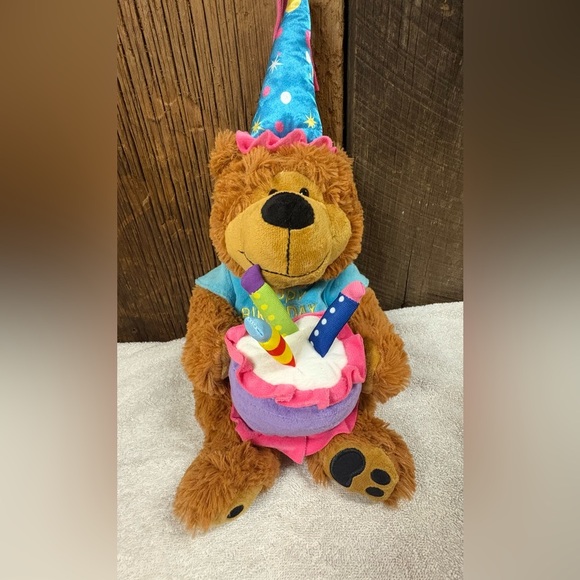 Burton | Toys | Burton Happy Birthday Teddy Bear With Cake That Plays ...